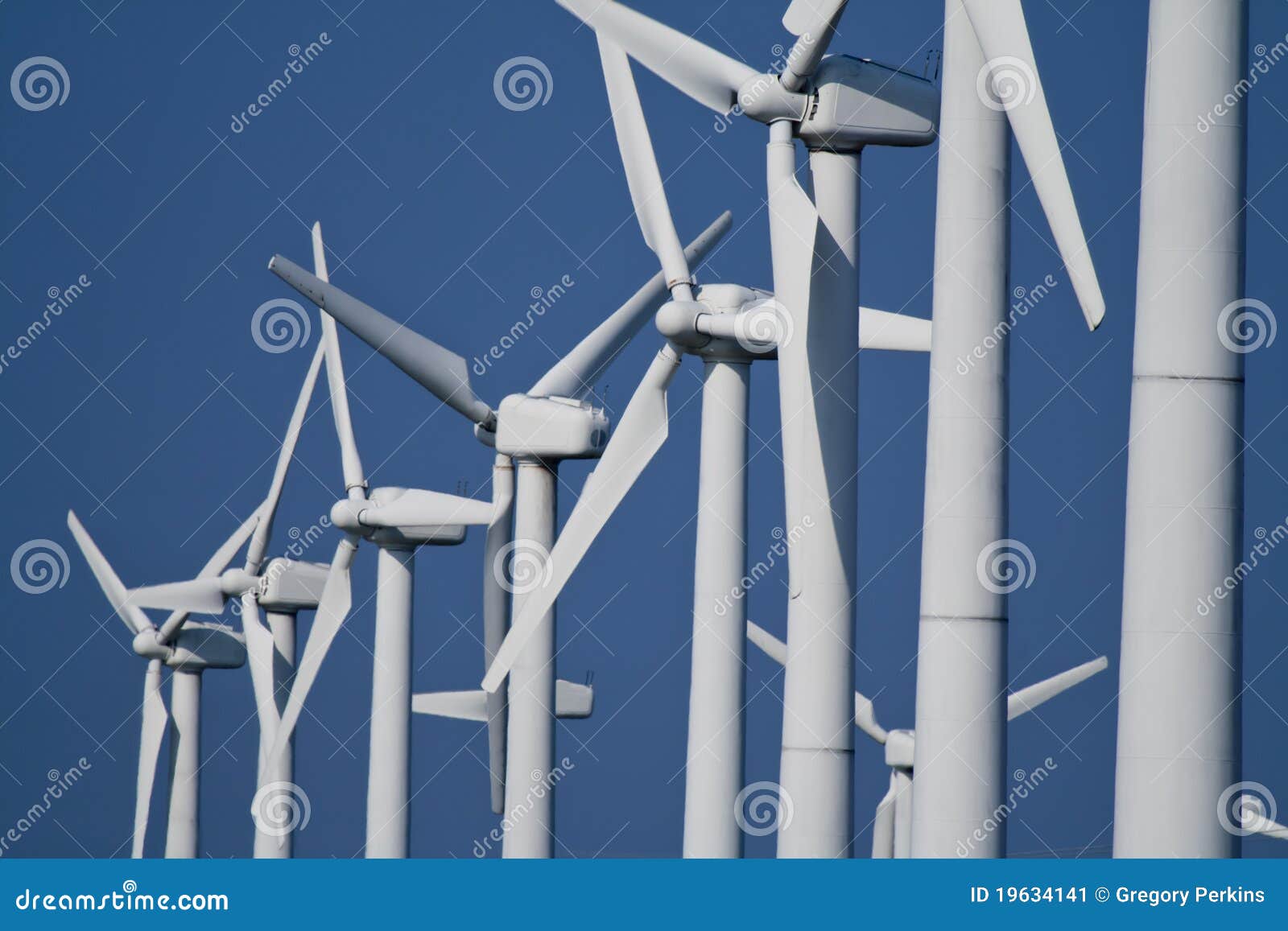 Power Generating Wind Turbines / Windmills Stock Image - Image of scene ...