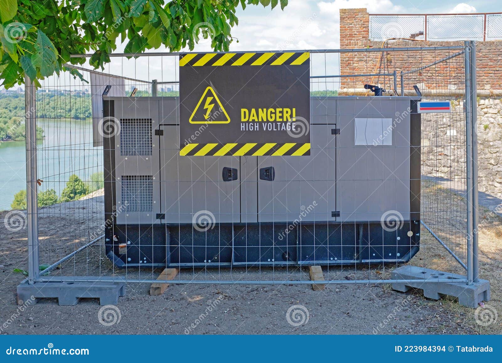 Power generator cage stock photo. Image of protective - 223984394