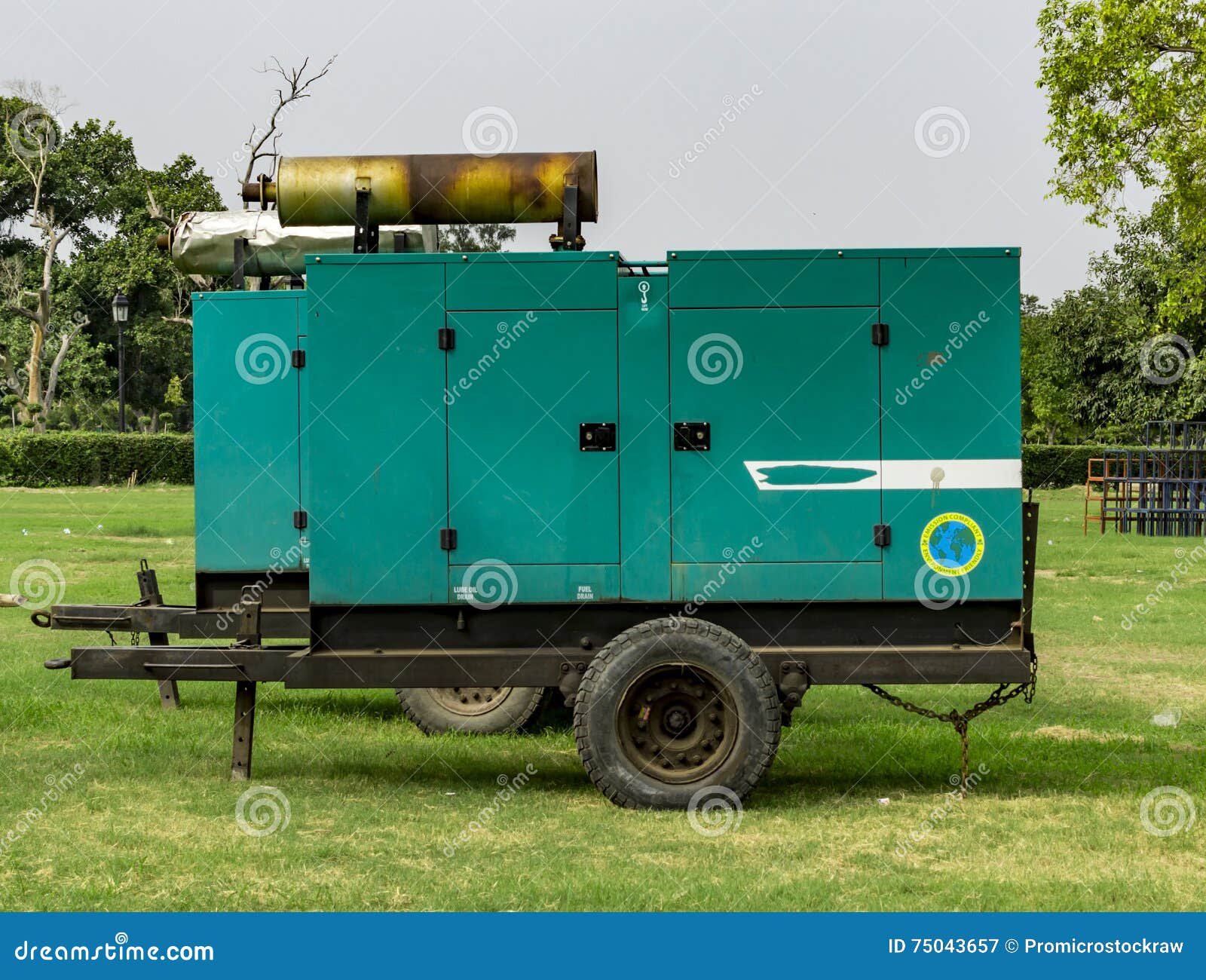 Power Generator in the Field Stock Image - Image of electric, industry ...