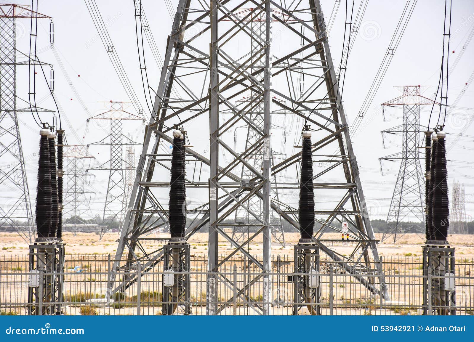 Power Generator Towers stock image. Image of curve, drum - 53942921