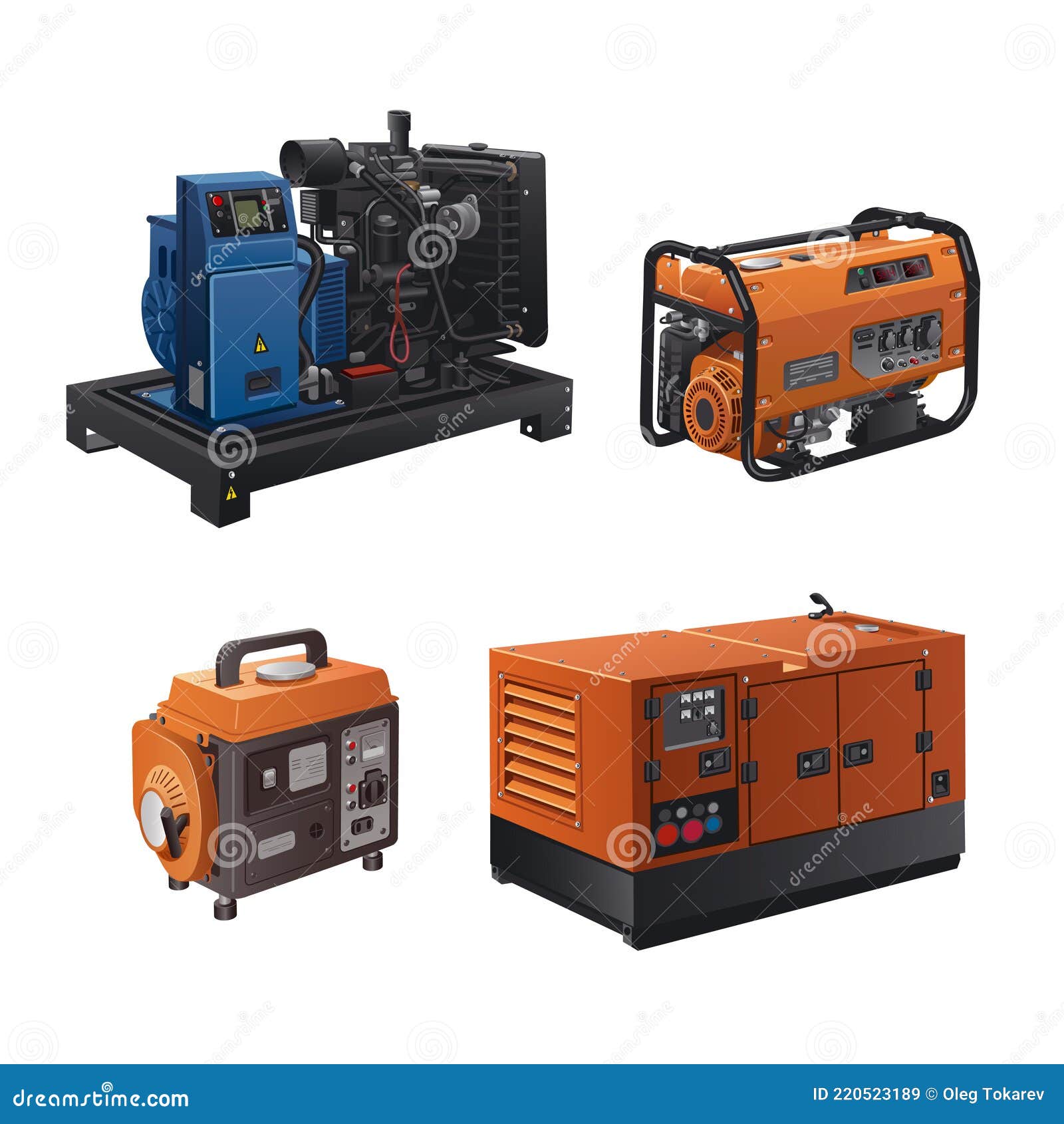 Power generators stock vector. Illustration of machine - 220523189