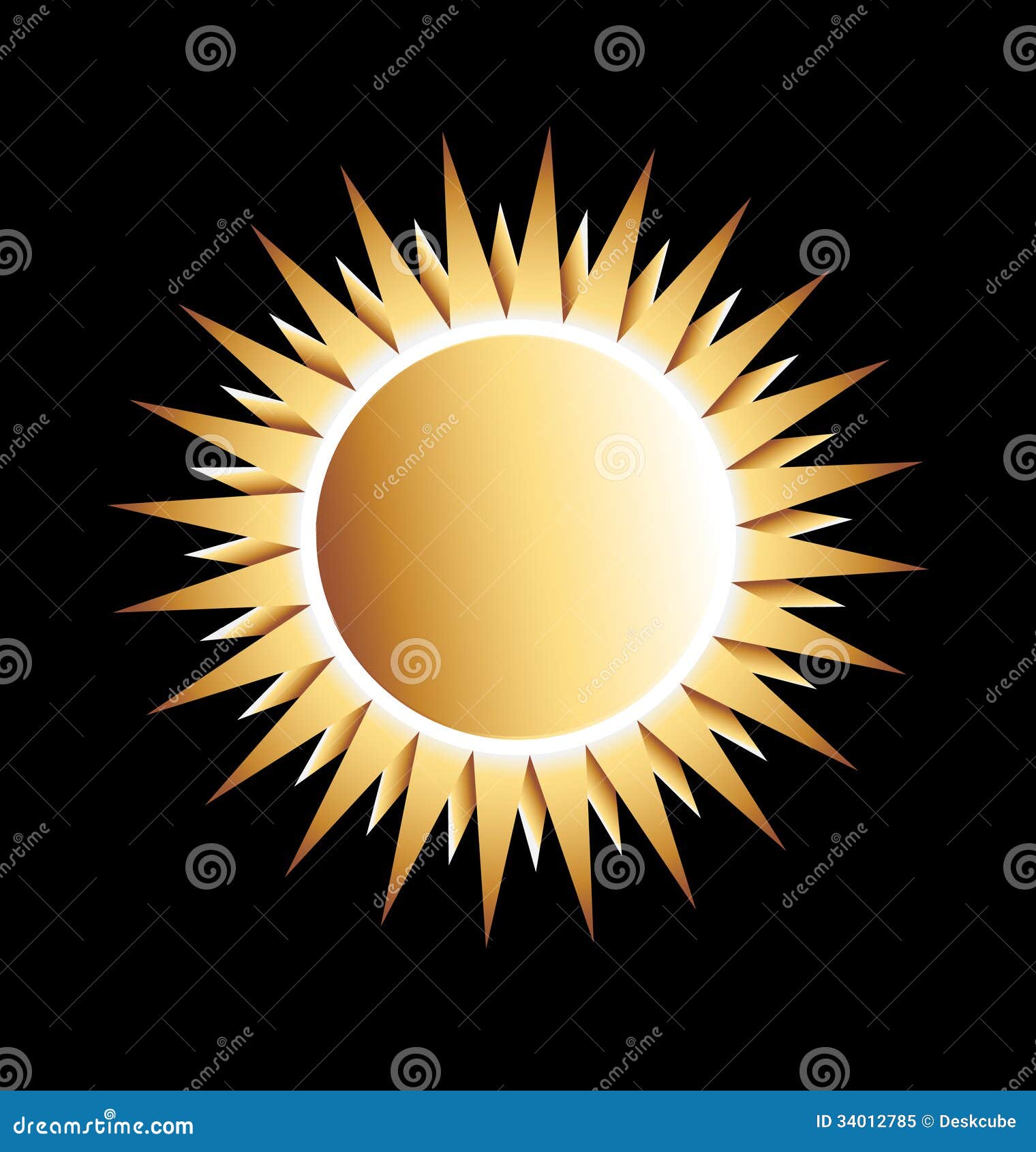 Power Gold Sun logo stock vector. Illustration of nature - 34012785