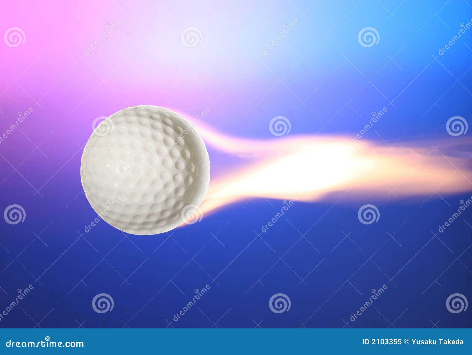 Power Golf Ball and Fire stock image. Image of fire, compete - 2103355