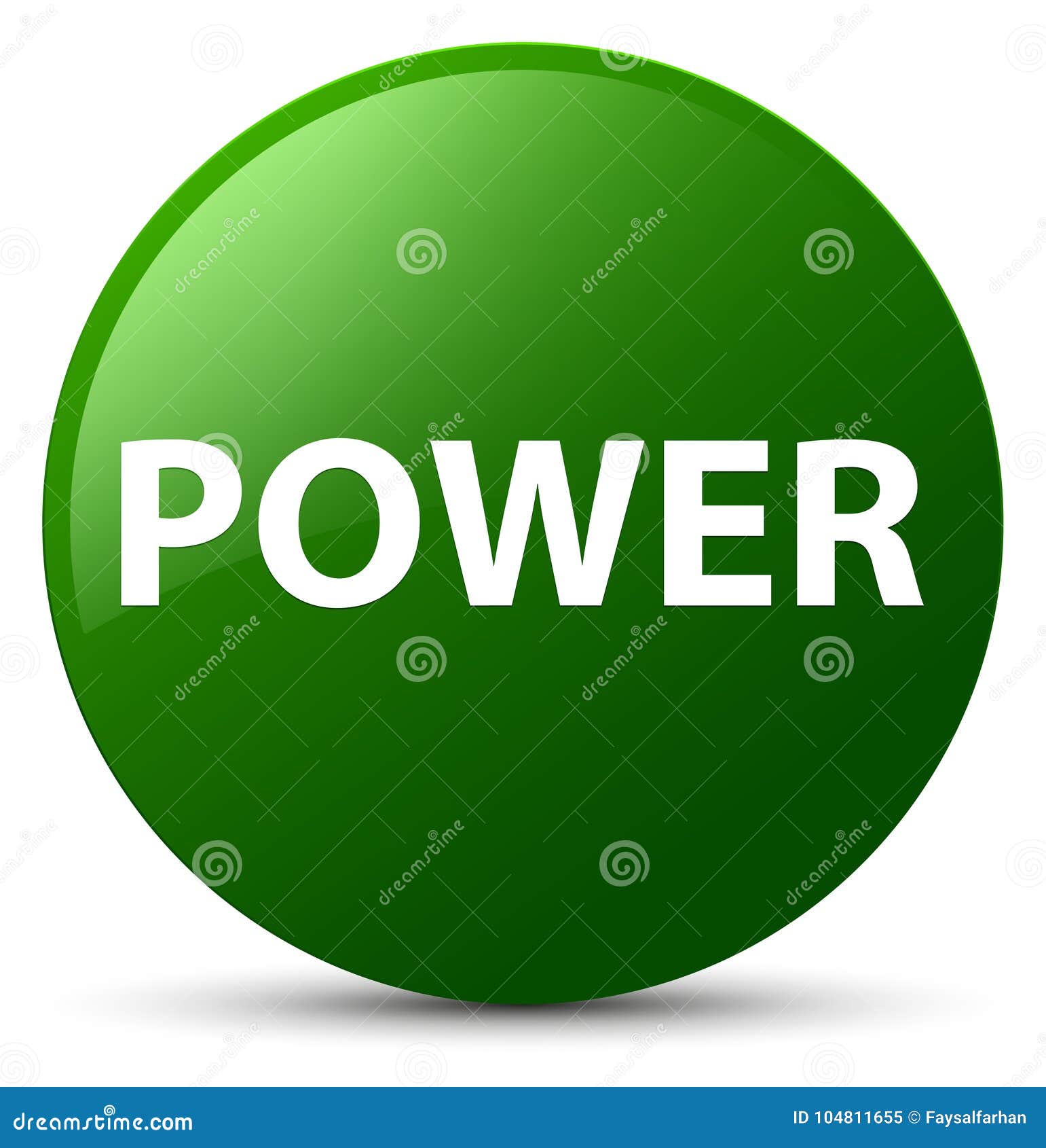 Power green round button stock illustration. Illustration of button ...