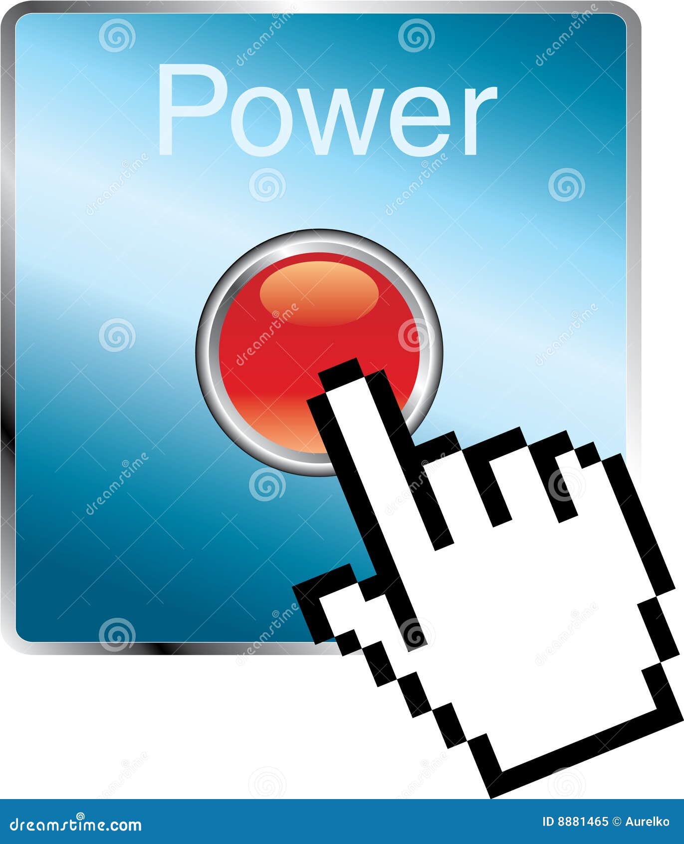 Power hand stock vector. Illustration of click, control - 8881465