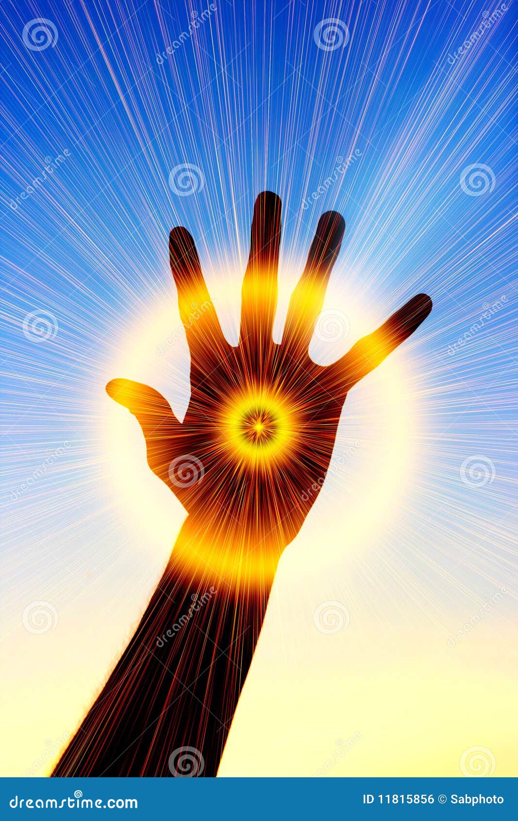 Power in hand abstract stock illustration. Illustration of long - 11815856