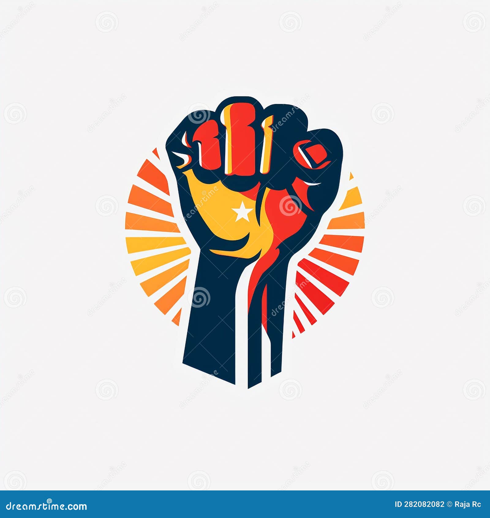 Power hand logo stock illustration. Illustration of element - 282082082