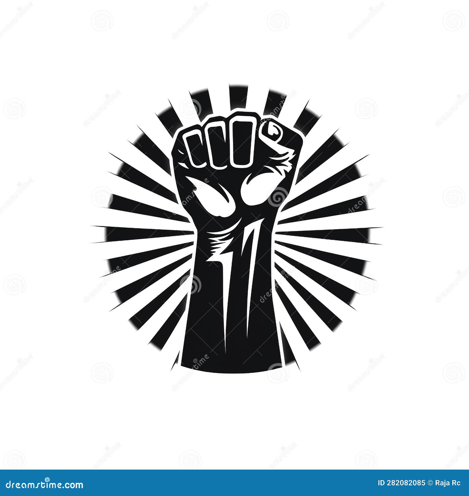 Power hand logo stock illustration. Illustration of control - 282082085