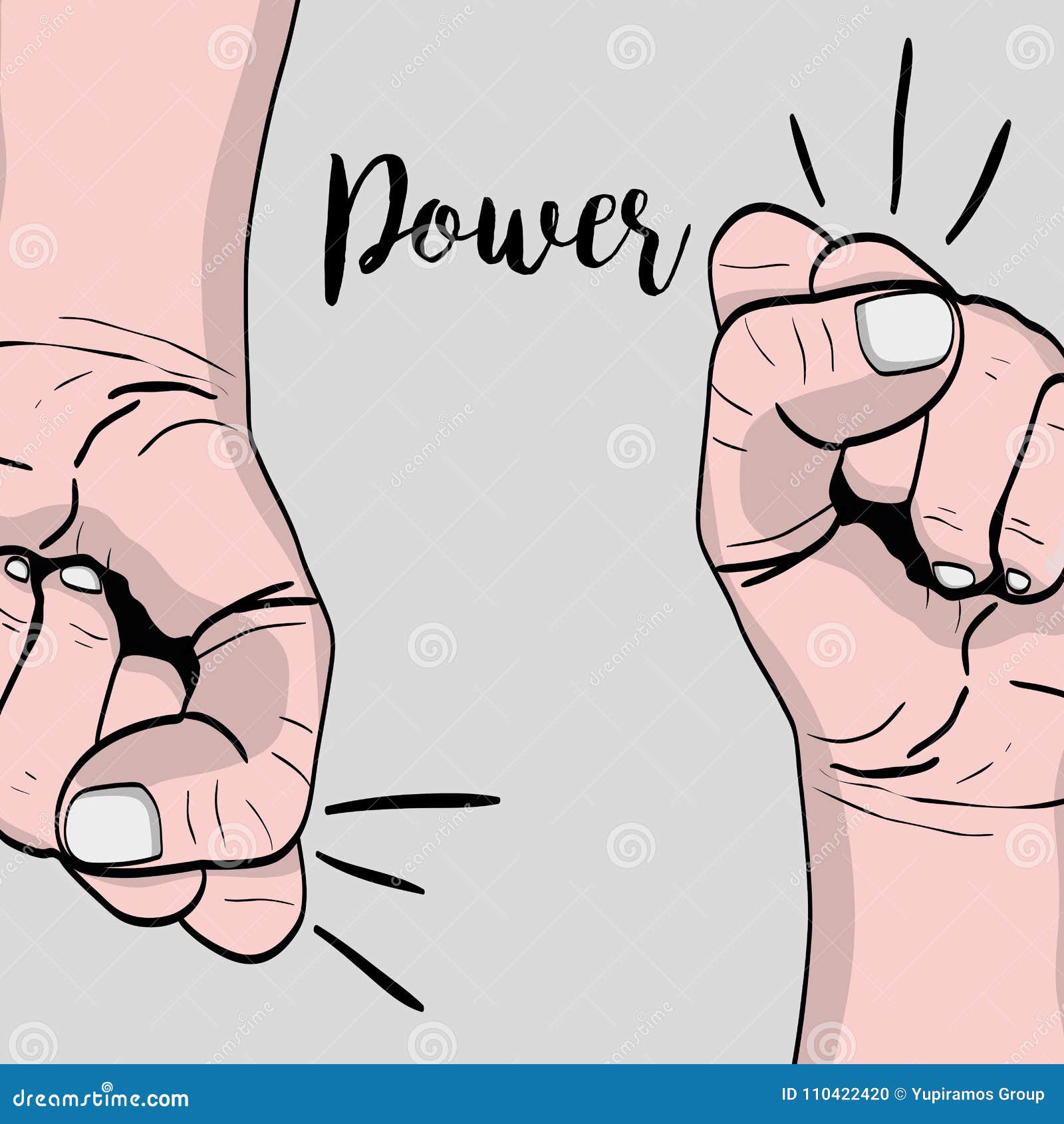Power Hand Strong Revolution Protest Stock Vector - Illustration of ...