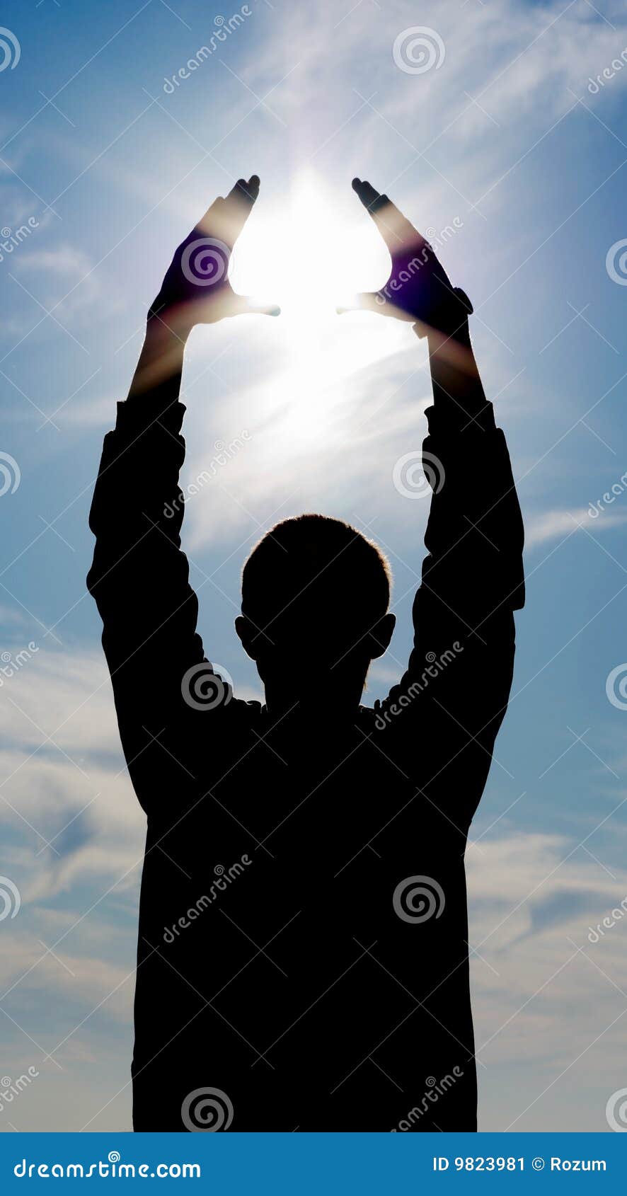 Power in hands stock image. Image of life, silhouette - 9823981