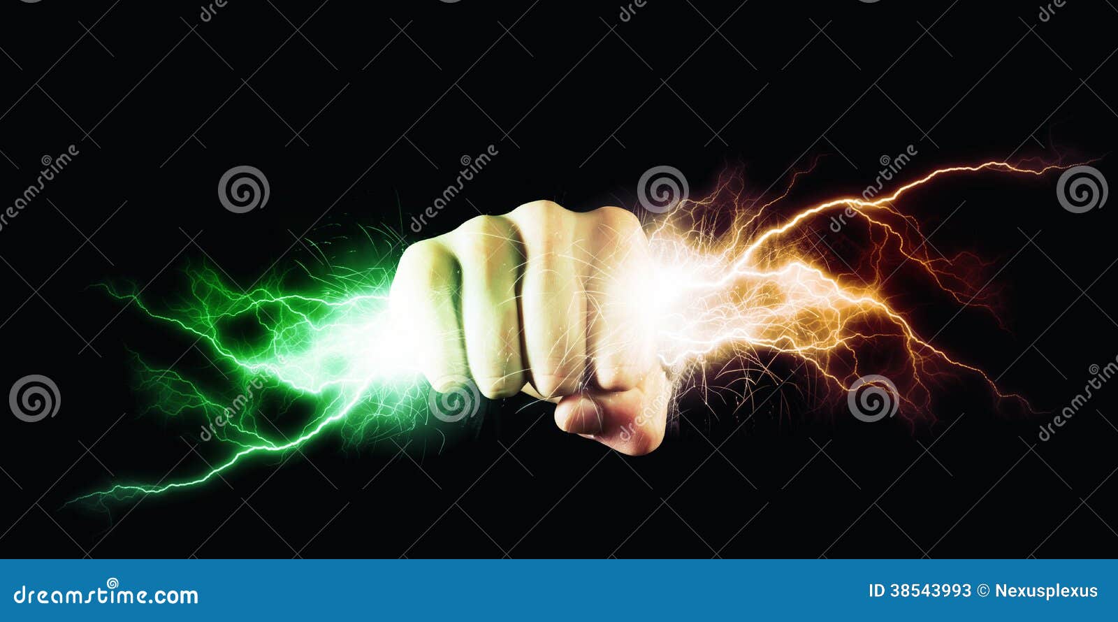 Power in hands stock image. Image of lightning, storm - 38543993