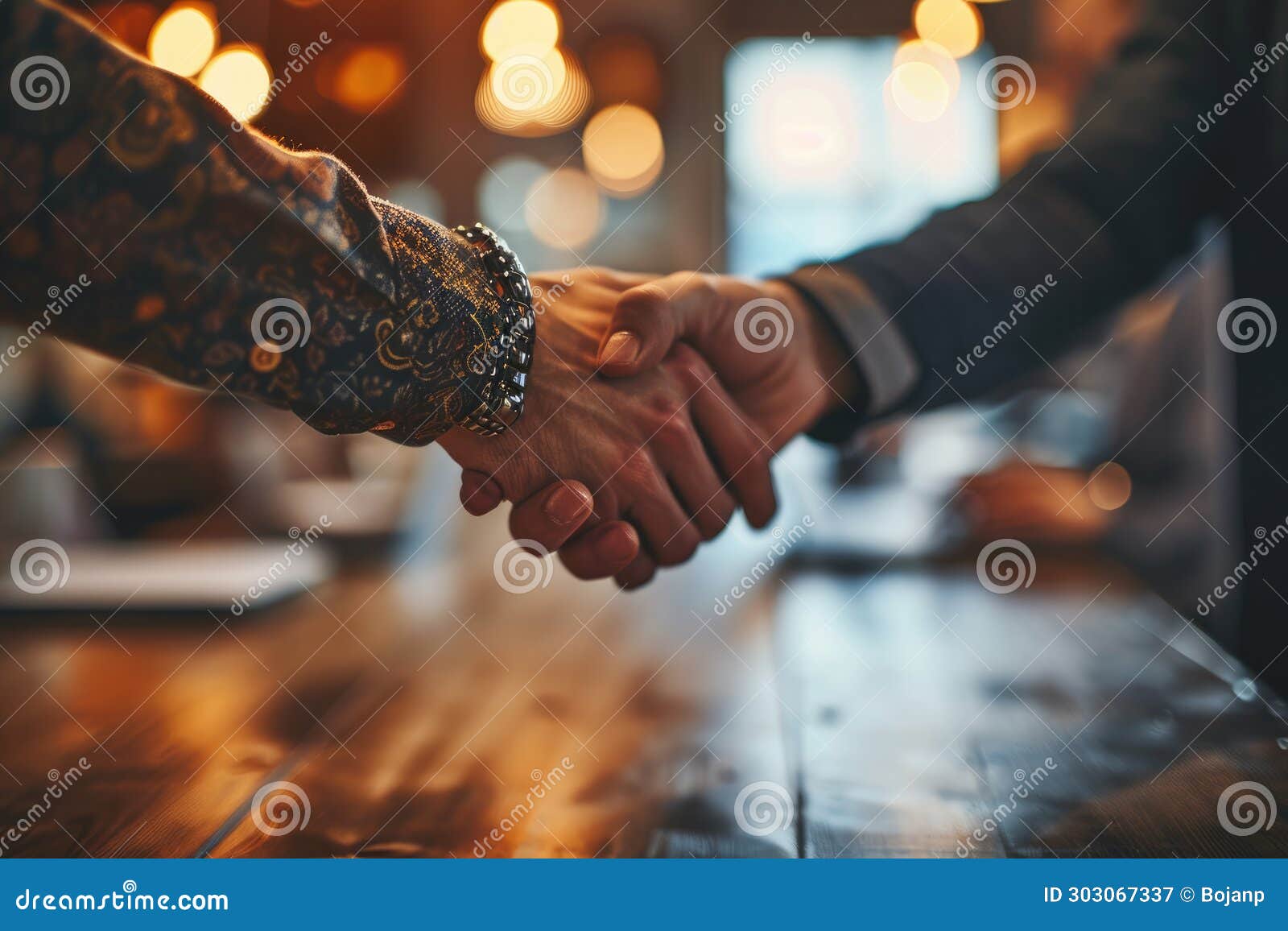 The Power of a Handshake Agreement Close Up. AI Generated Stock ...
