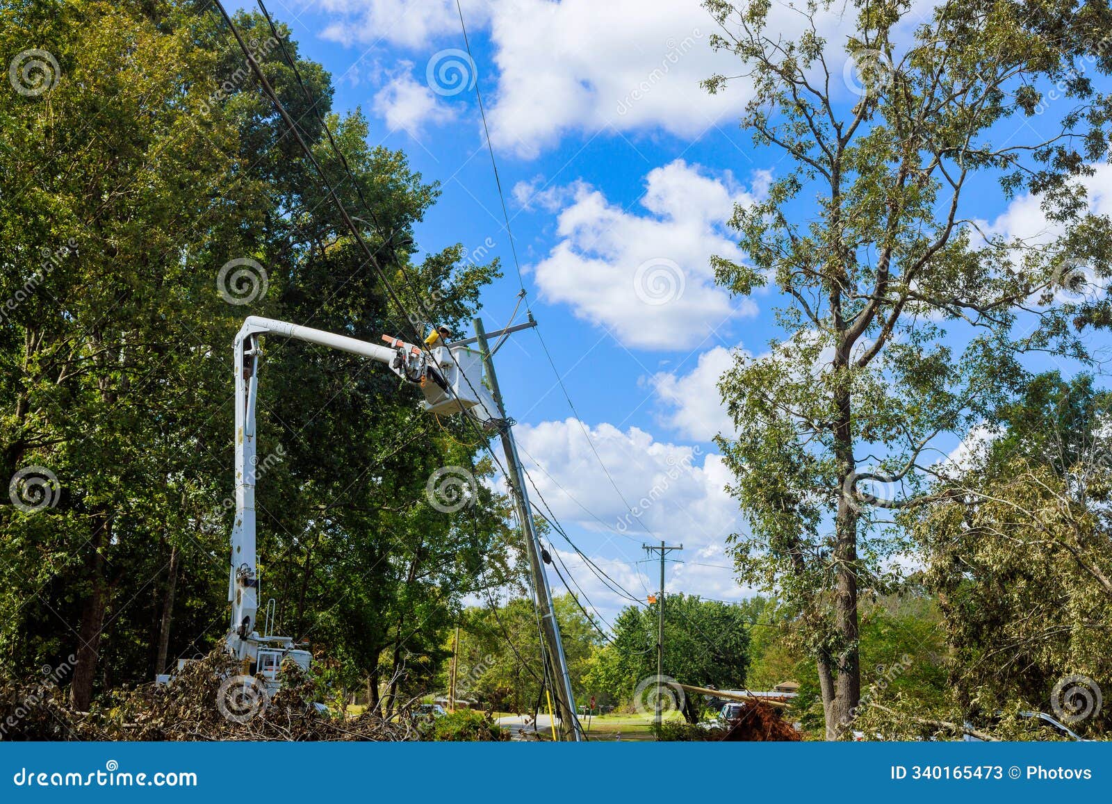 Power Has Been Restored after Major Violent Hurricane Damaged a Power ...