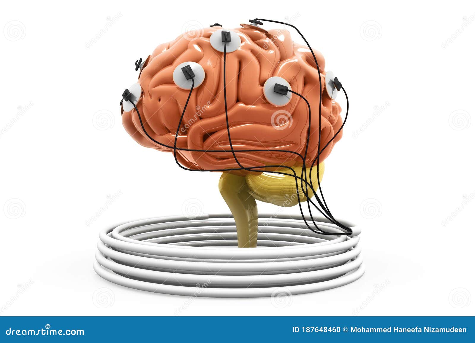 Power of the human mind stock illustration. Illustration of cable ...