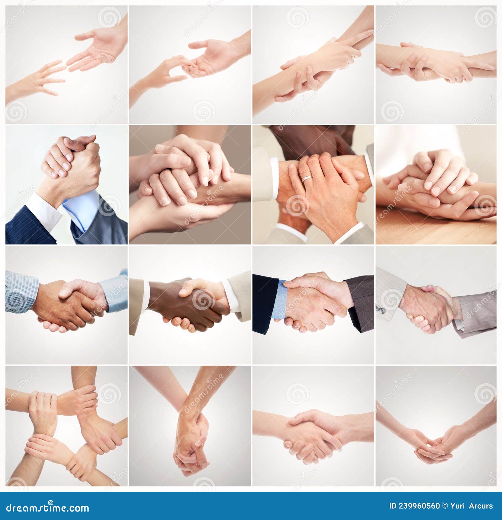 The Power of the Human Touch. a Mosaic of Different Hand Gestures ...