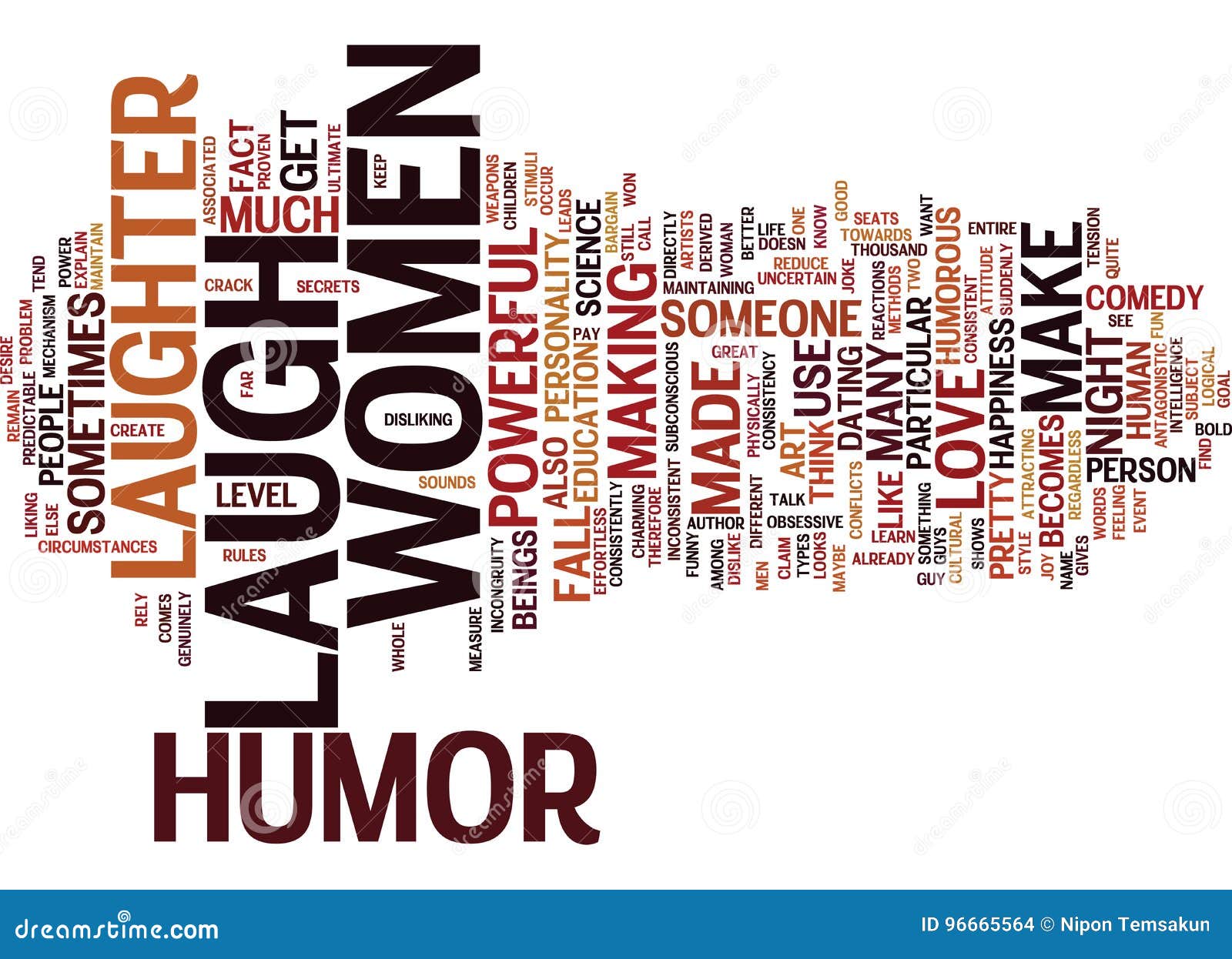 The Power of Humor Text Background Word Cloud Concept Stock ...