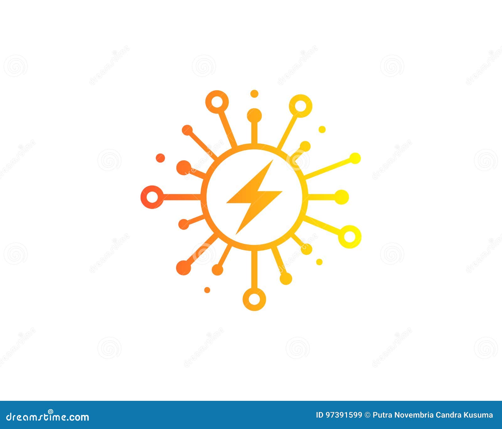 Power Icon Logo Design Element Stock Vector - Illustration of electric ...