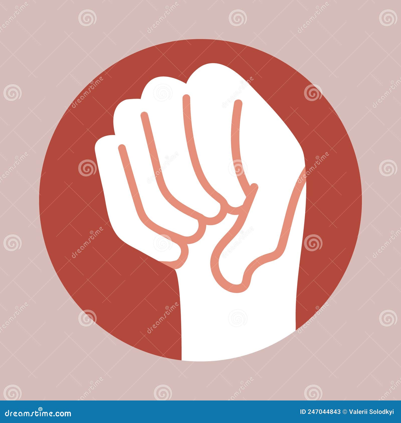 A Hand Clenched Into A Fist. Icon Vector Illustration | CartoonDealer ...