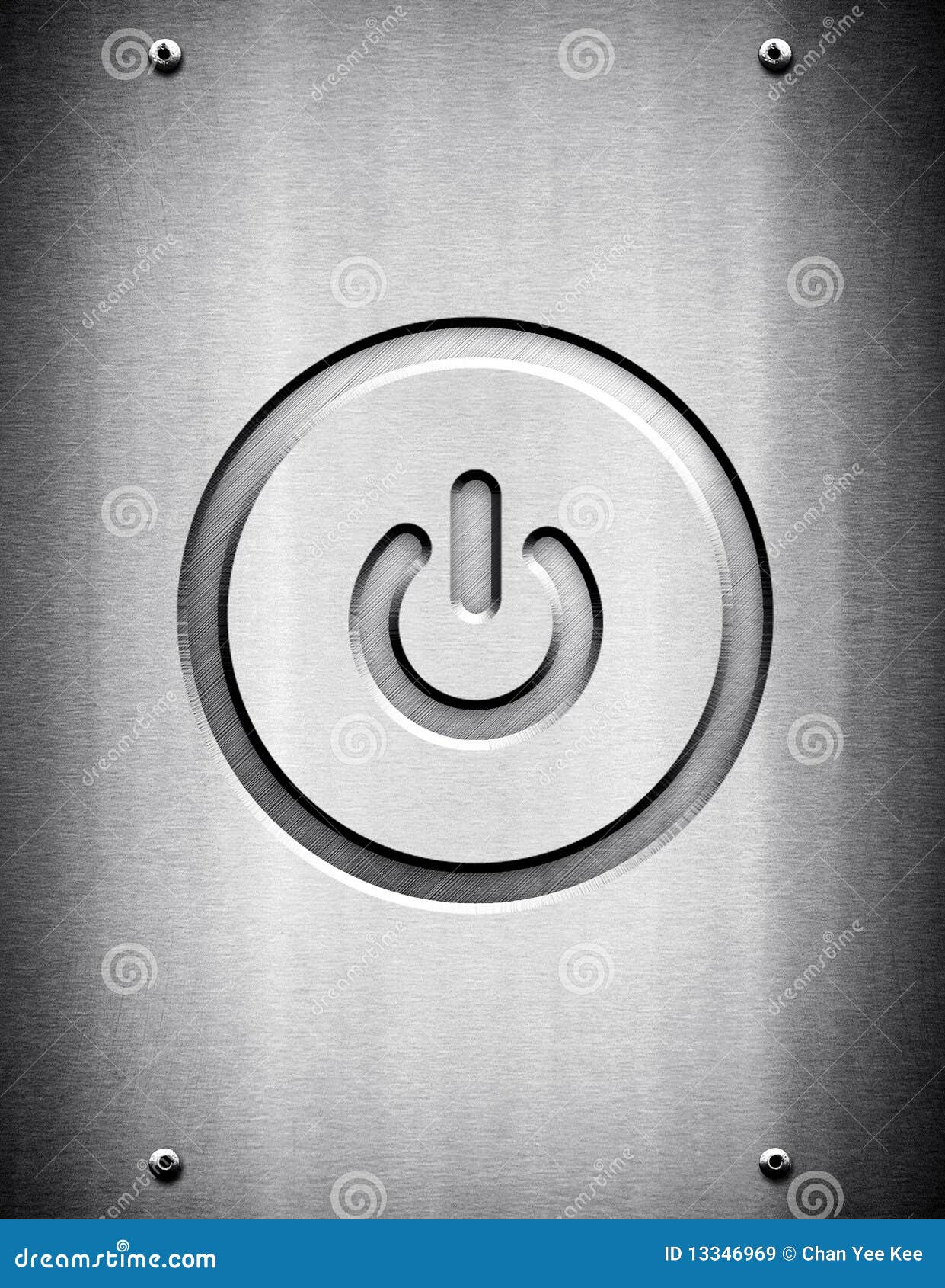 Power Icon on Metal Background Stock Image - Image of circle, power ...