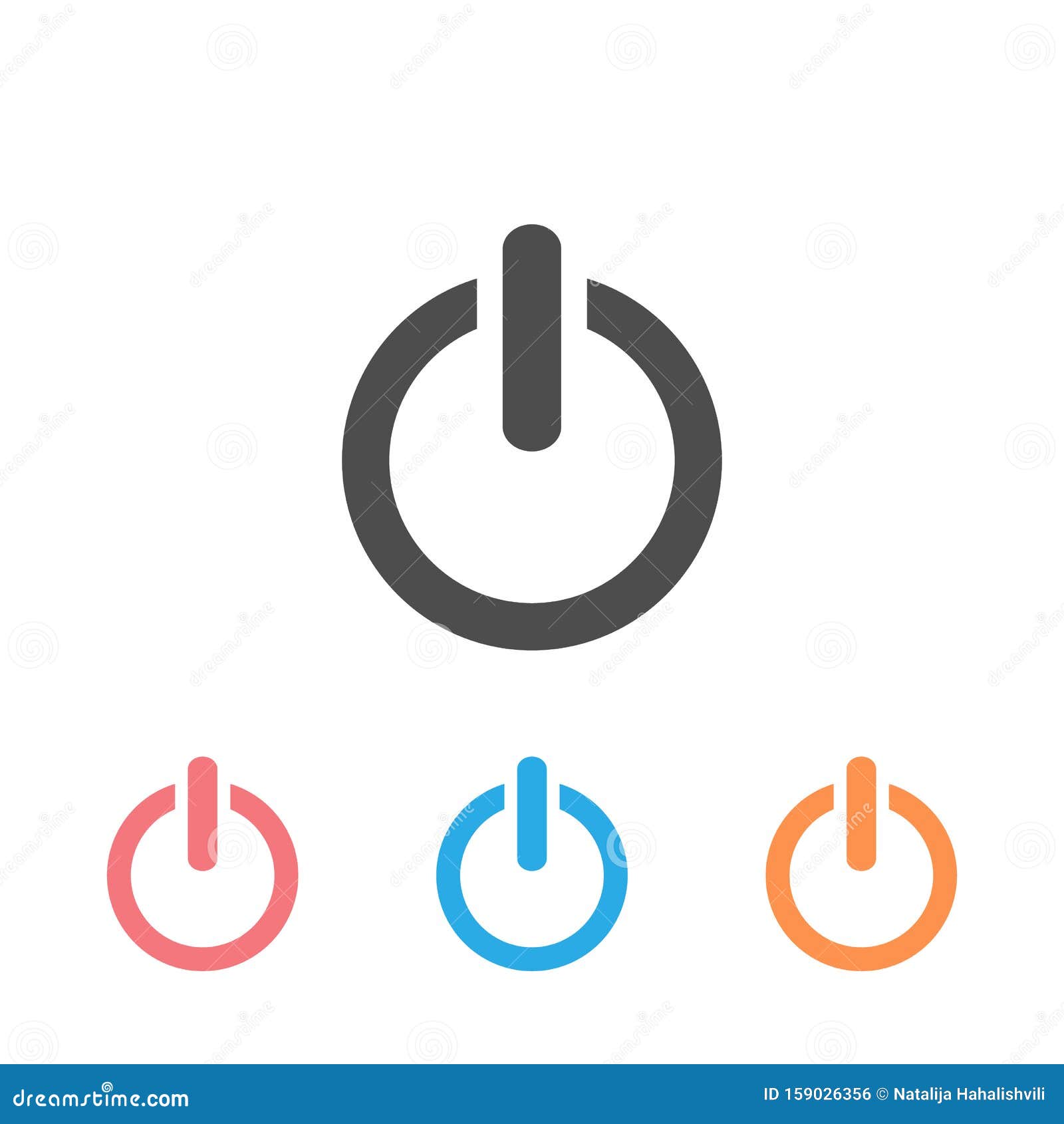 Power Icon Set. Power Switch Icon Stock Vector - Illustration of design ...
