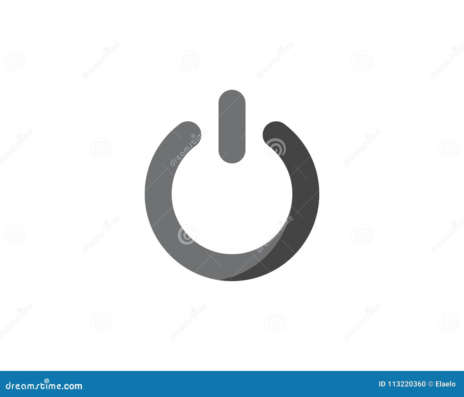 Power Icon Vector Illustration Stock Vector - Illustration of circle ...