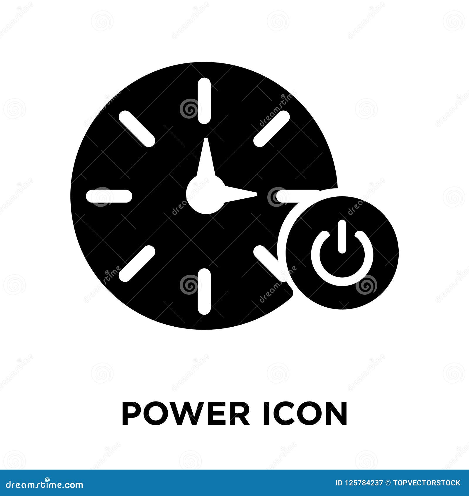 Power Icon Vector Isolated on White Background, Logo Concept of Stock ...