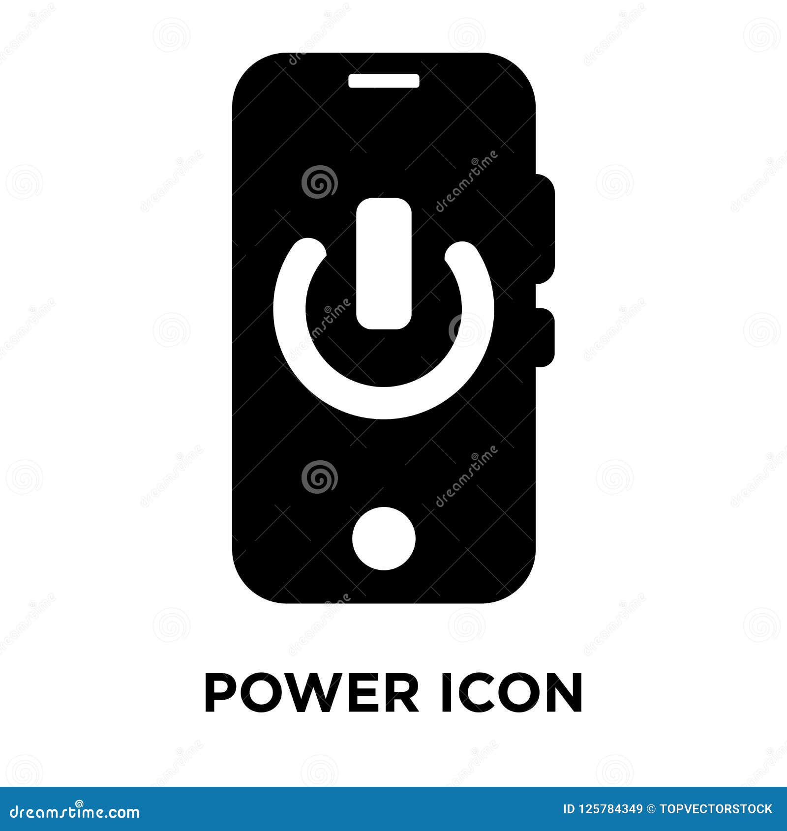 Power Icon Vector Isolated on White Background, Logo Concept of Stock ...