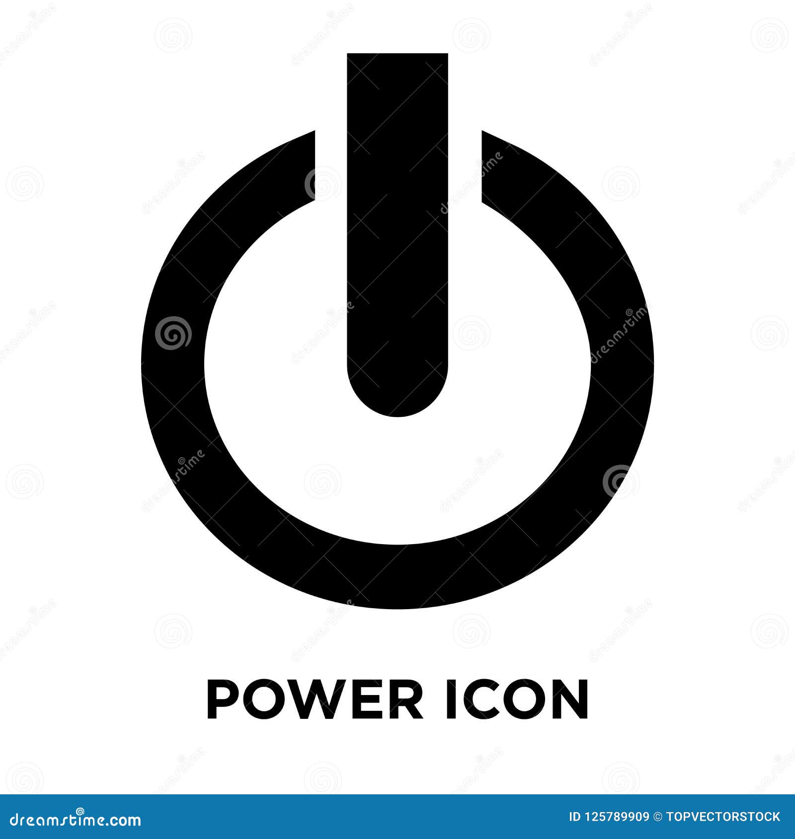 Power Icon Vector Isolated on White Background, Logo Concept of Stock ...
