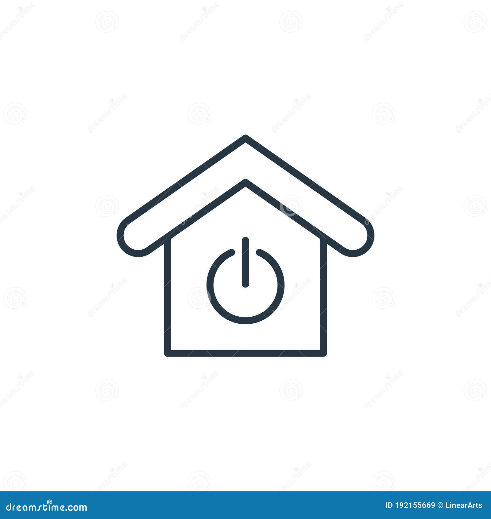 Power on Icon Vector from Smarthome Concept. Thin Line Illustration of ...