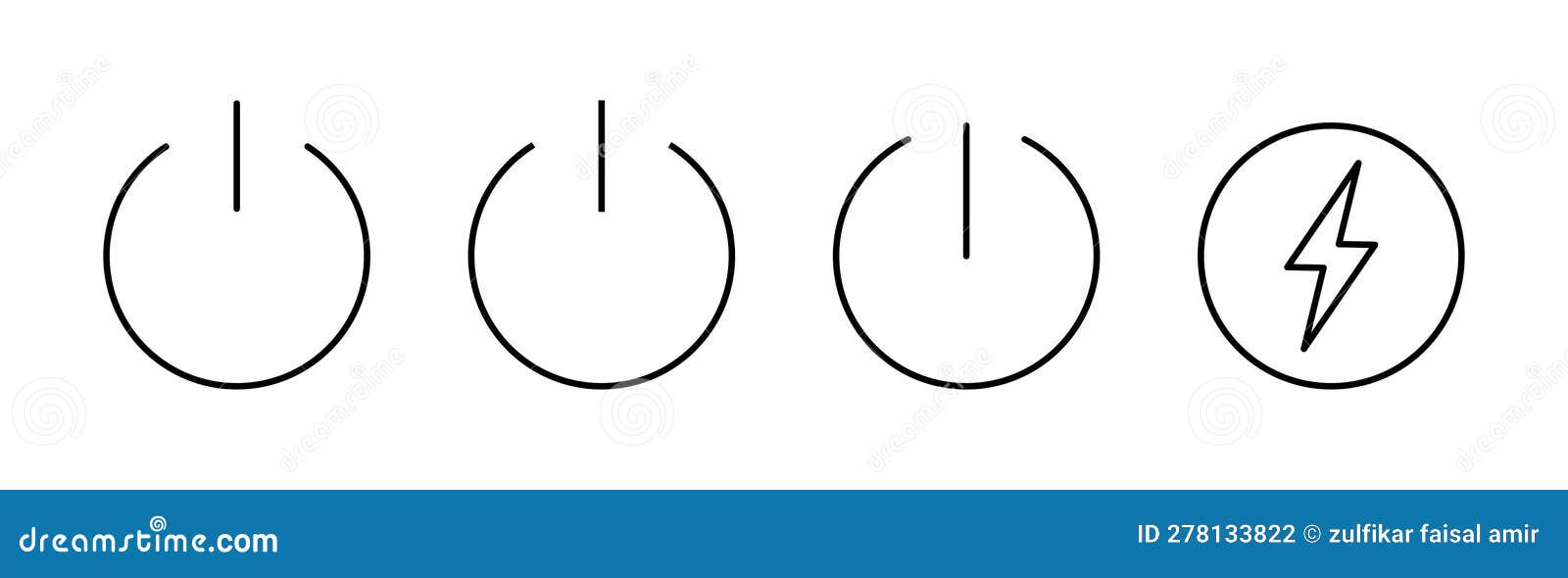 Power Icon . Power Switch Icon. Electric Power Stock Vector ...