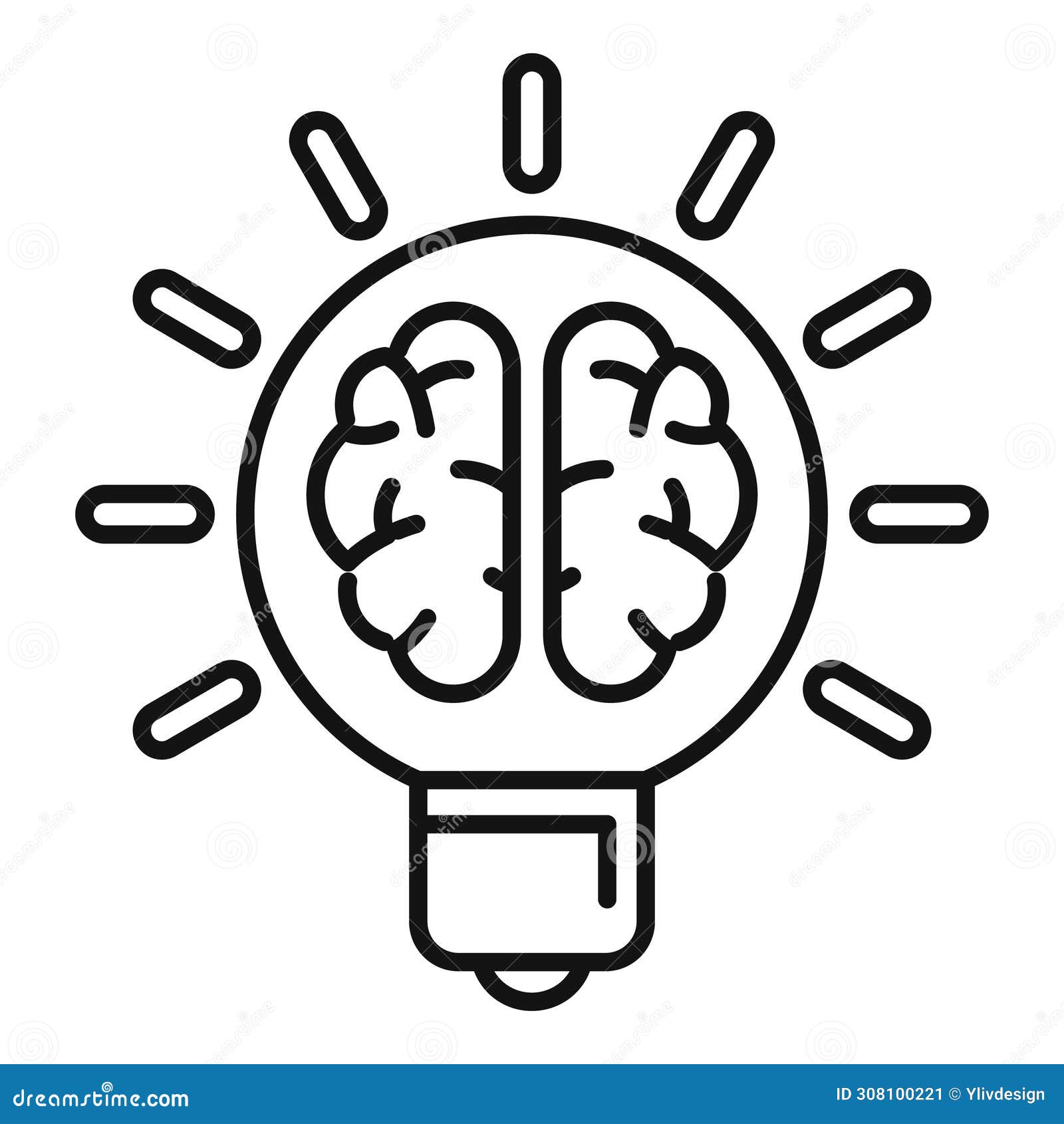 Power Idea Brain Icon Outline Vector. Memory Health Stock Vector ...
