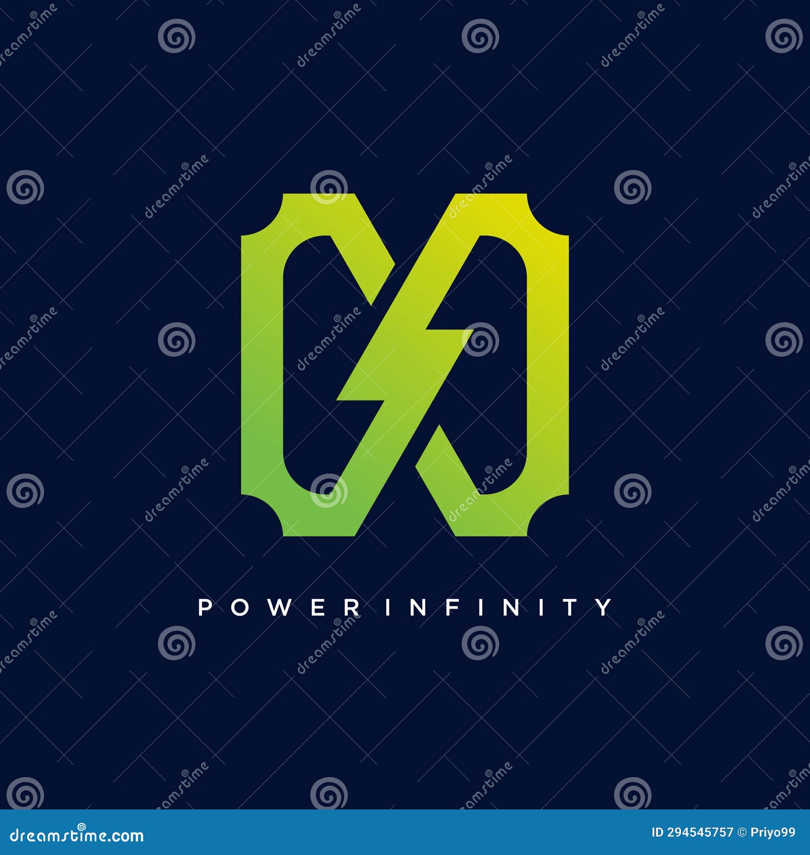 Power Infinity Design Element Vector Icon with Creative Modern Concept ...