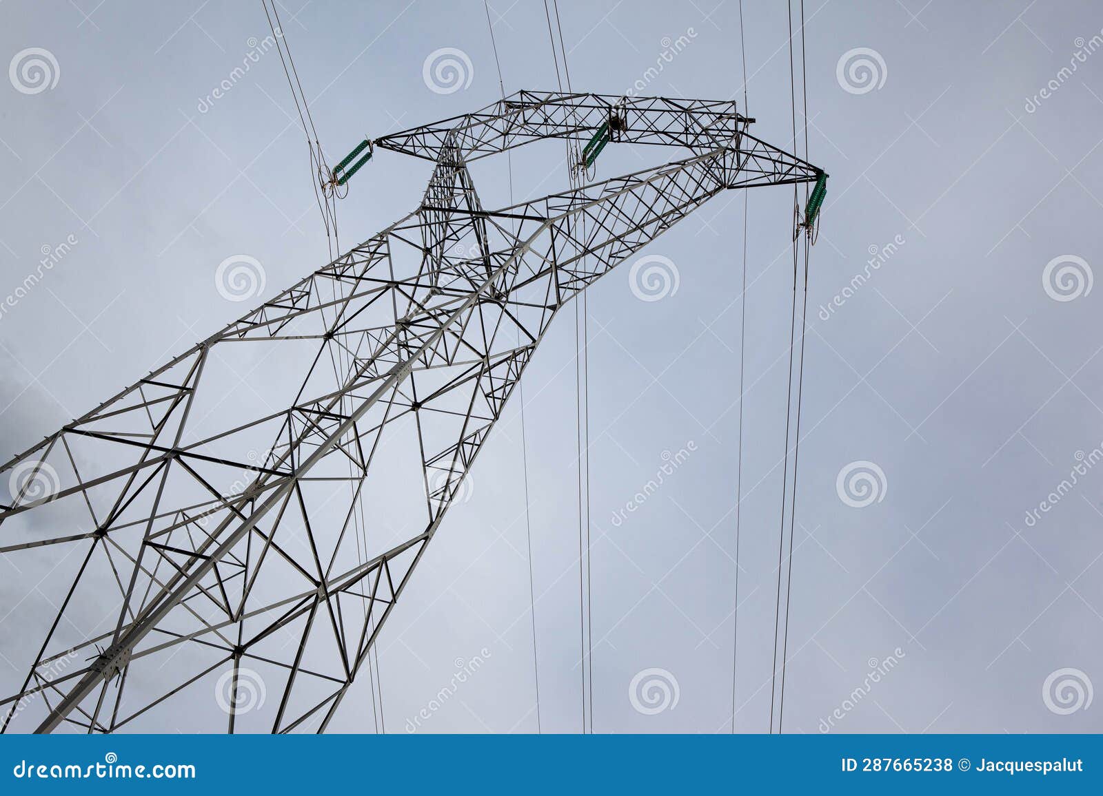 Power Infrastructure and Blue Sky in the Background Stock Photo - Image ...