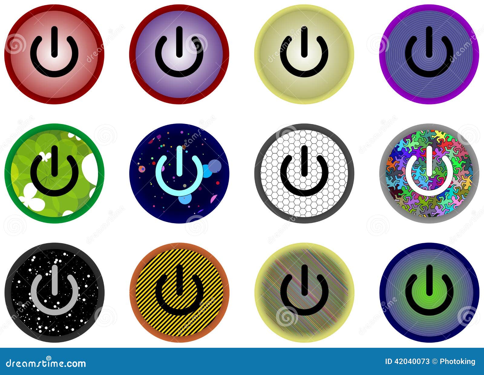 Power key stock illustration. Illustration of metal, switch - 42040073