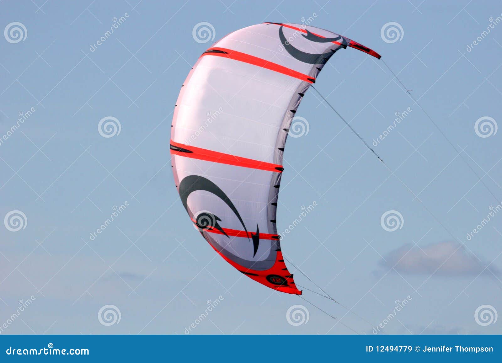 Power kite stock image. Image of surfboard, power, kitesurf - 12494779