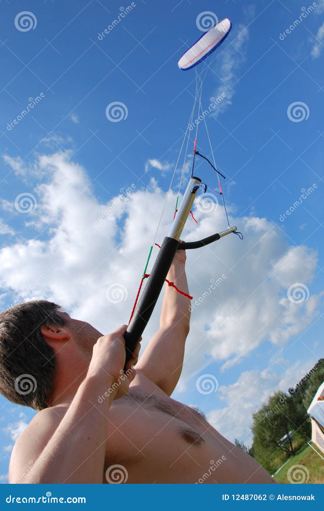 Power kiting stock photo. Image of kiting, dynamics, grass - 12487062
