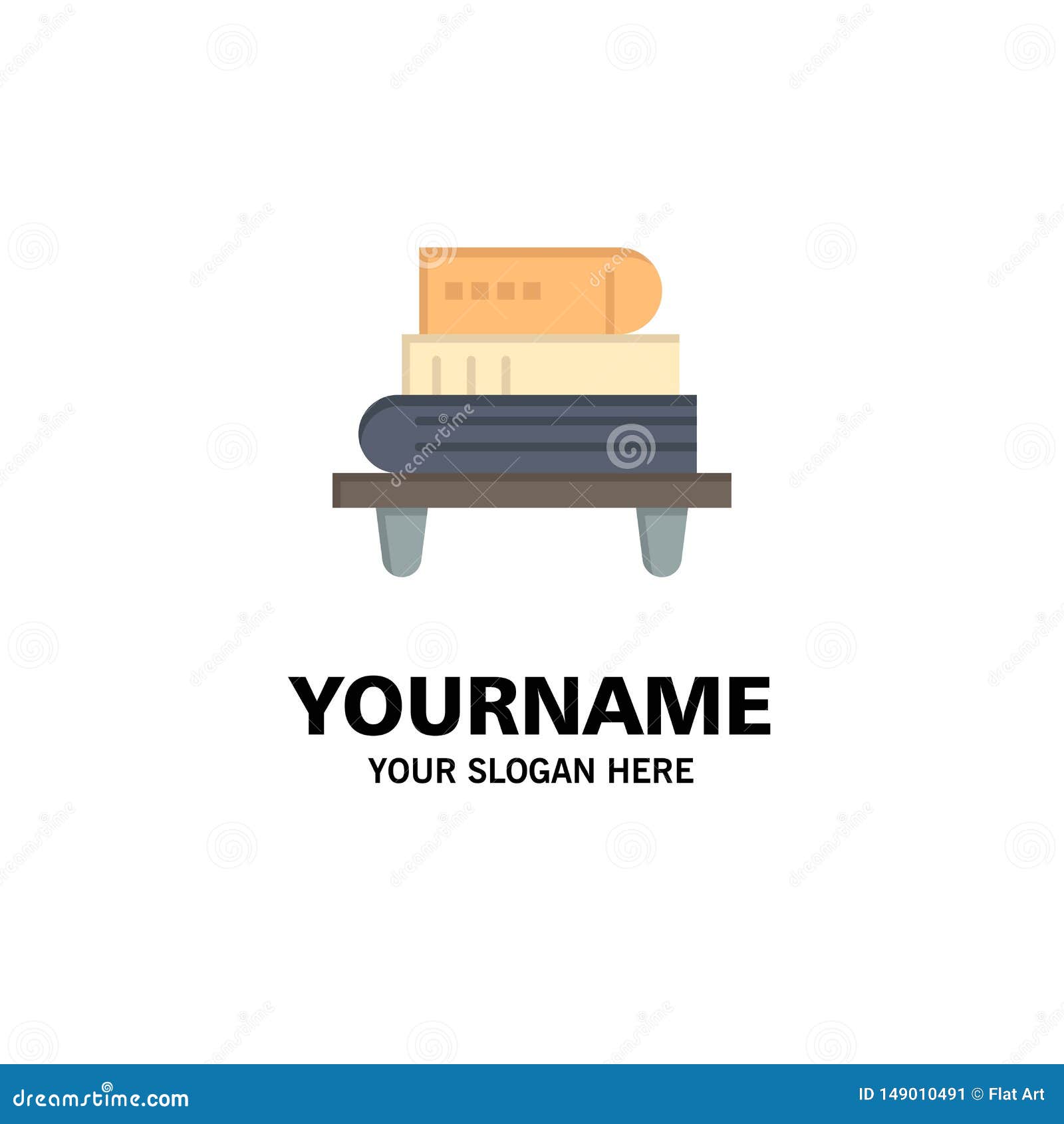 Power, Knowledge, Education, Books Business Logo Template. Flat Color ...