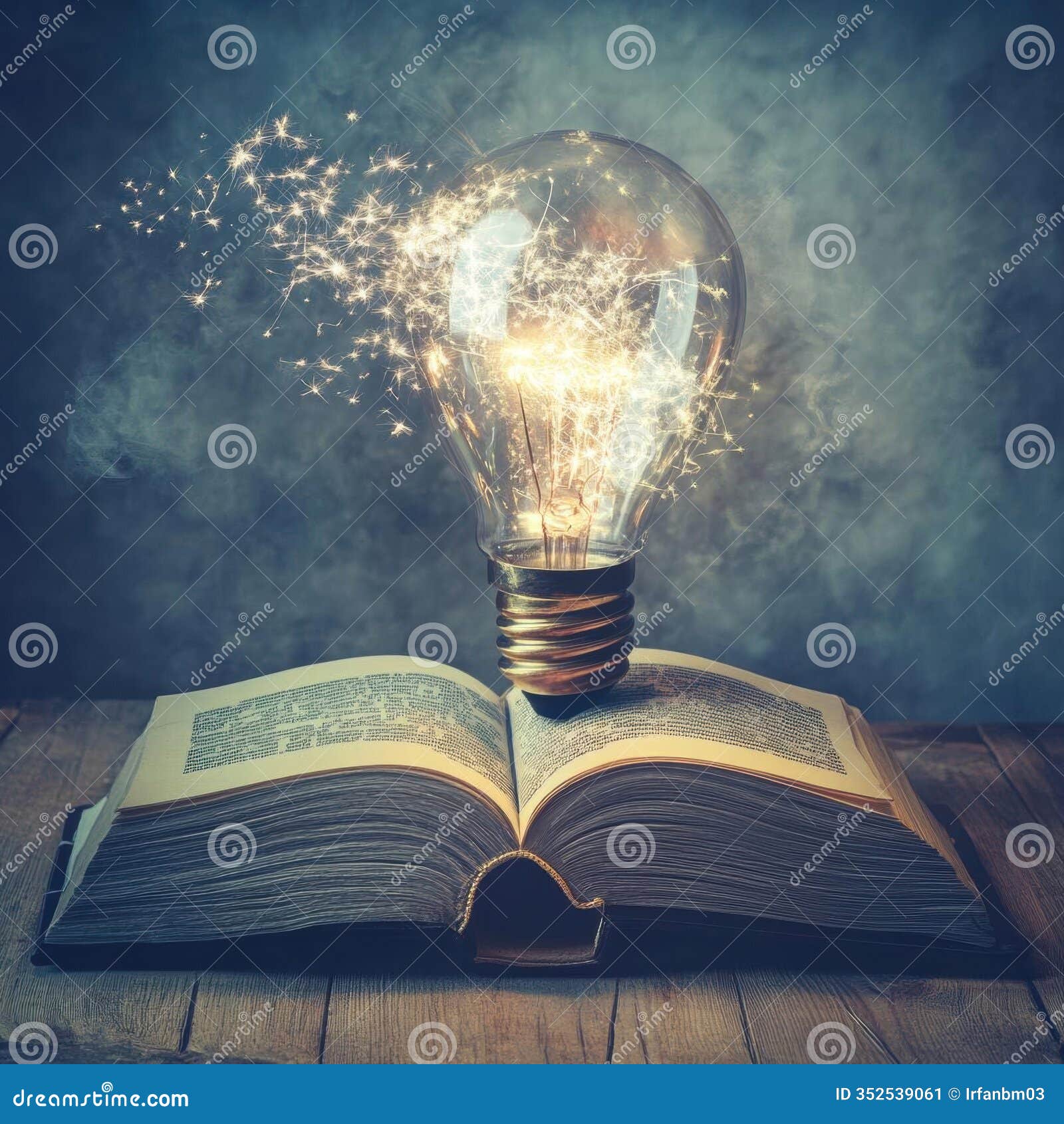 The Power of Knowledge, a Lightbulb Moment Stock Image - Image of ...
