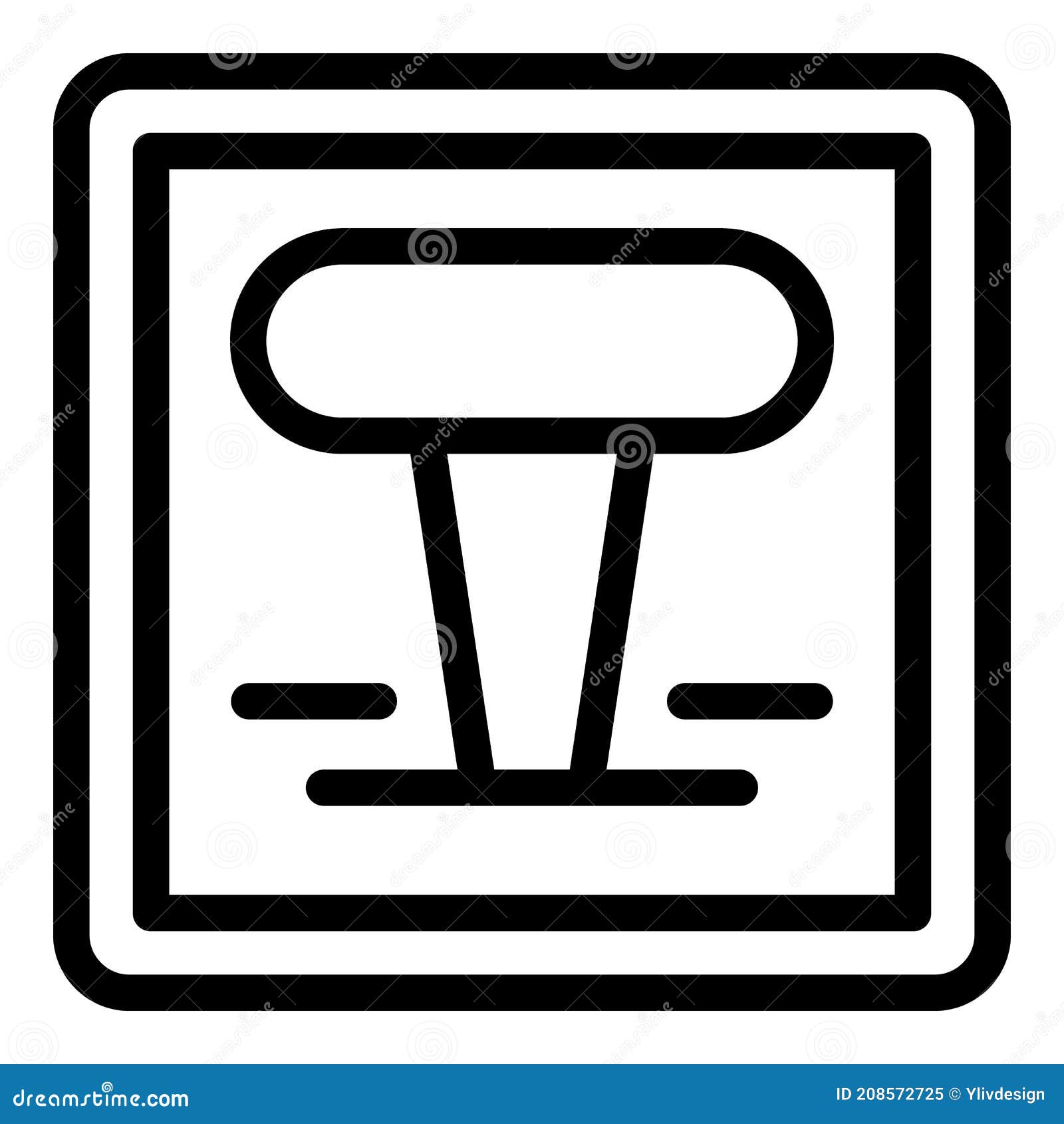 Power Lever Icon, Outline Style Stock Vector - Illustration of stick ...