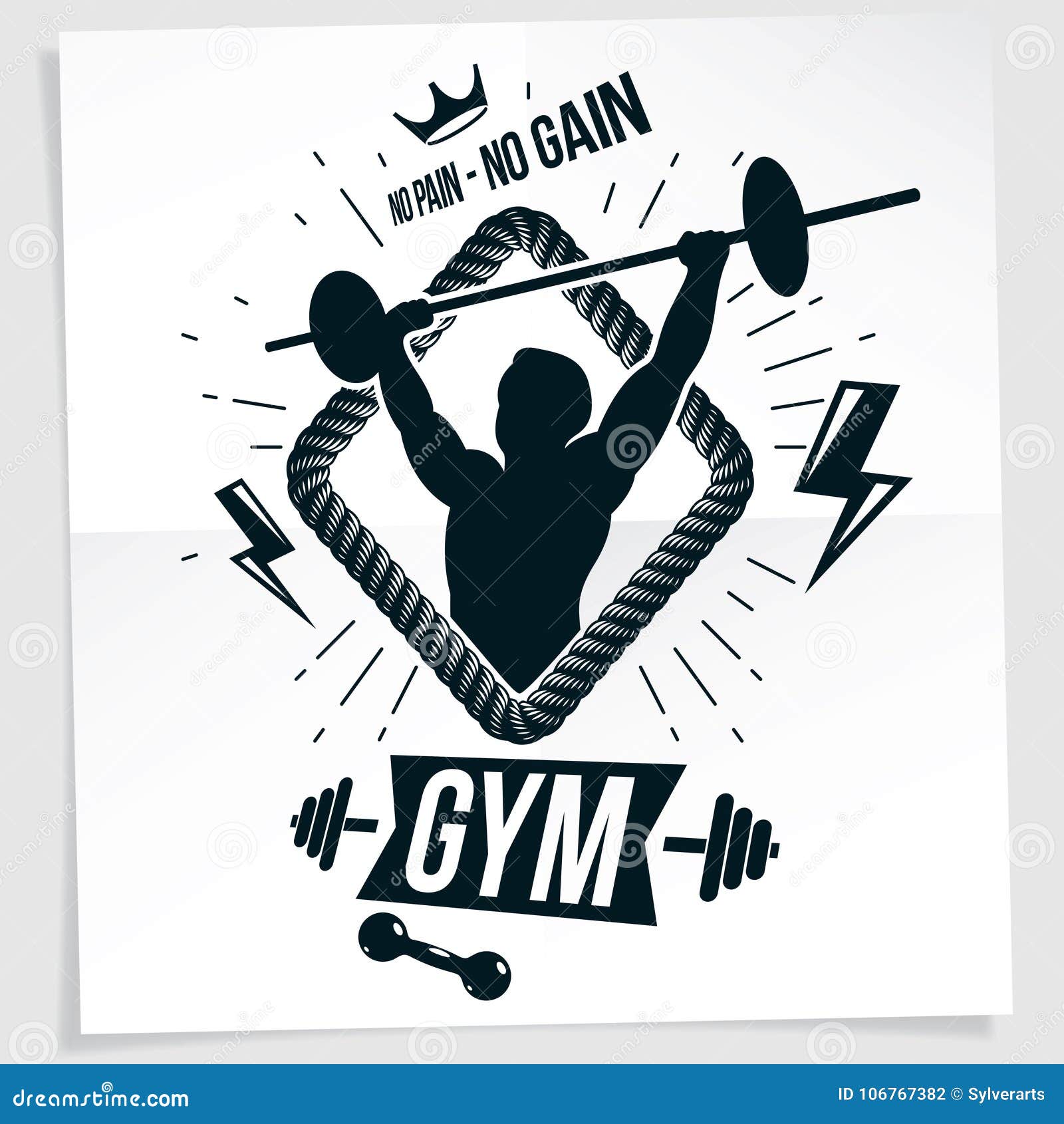 Power Lifting Competition Poster Created with Vector Illustration of ...
