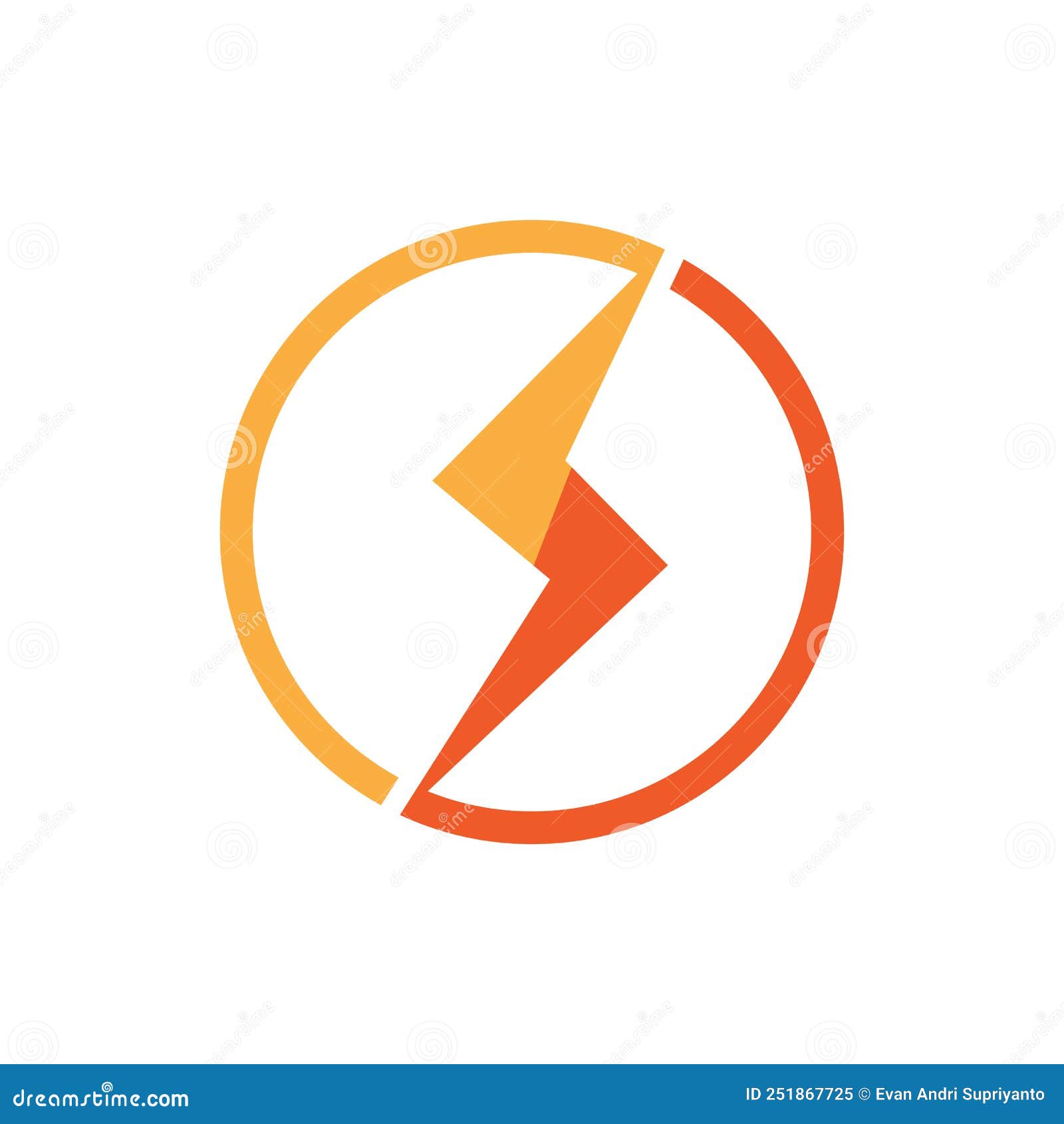 Power Lightning Logo Vector Design Stock Vector - Illustration of ...