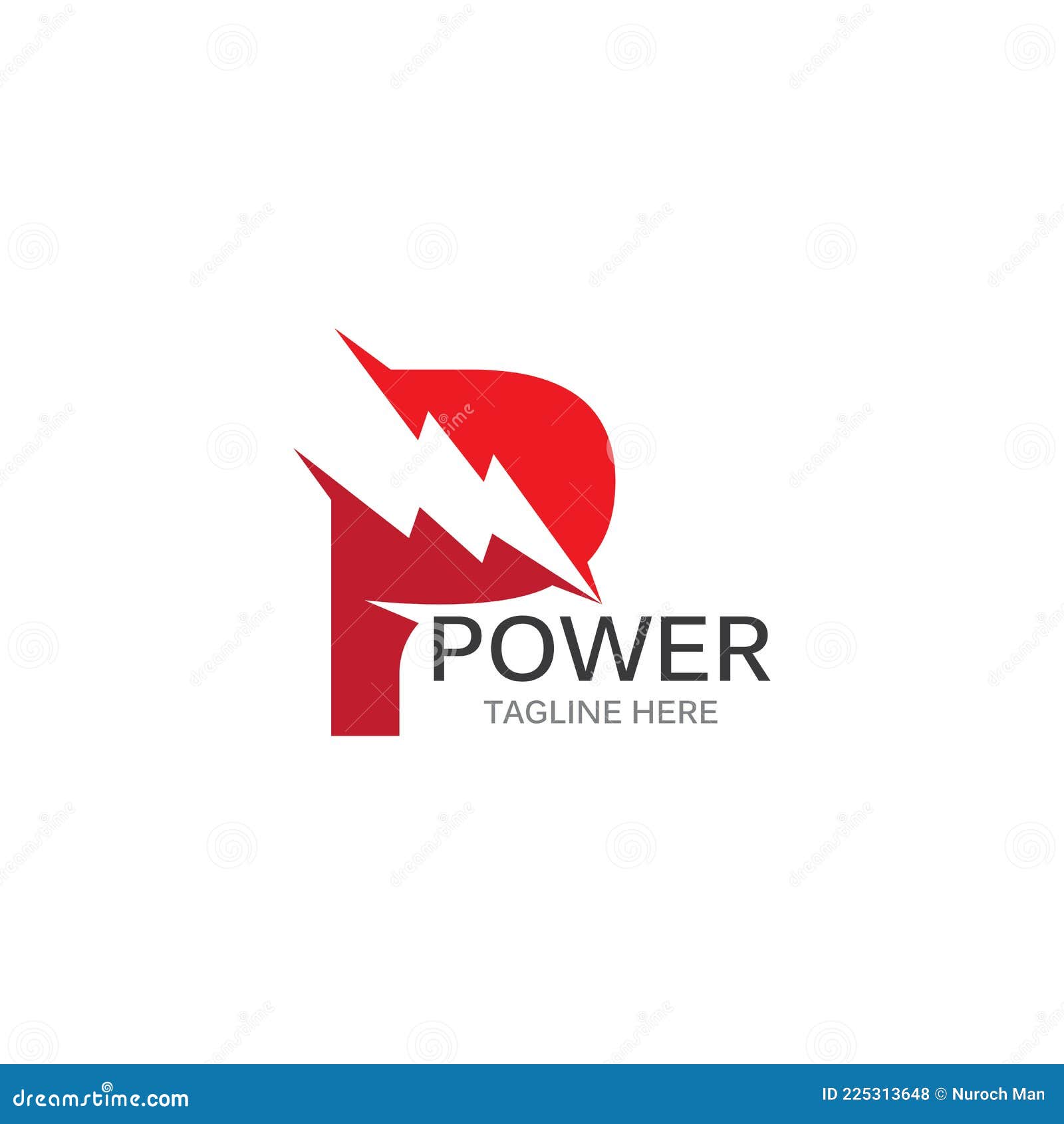 Power Lightning Logo Vector Design Icon. Stock Vector - Illustration of ...