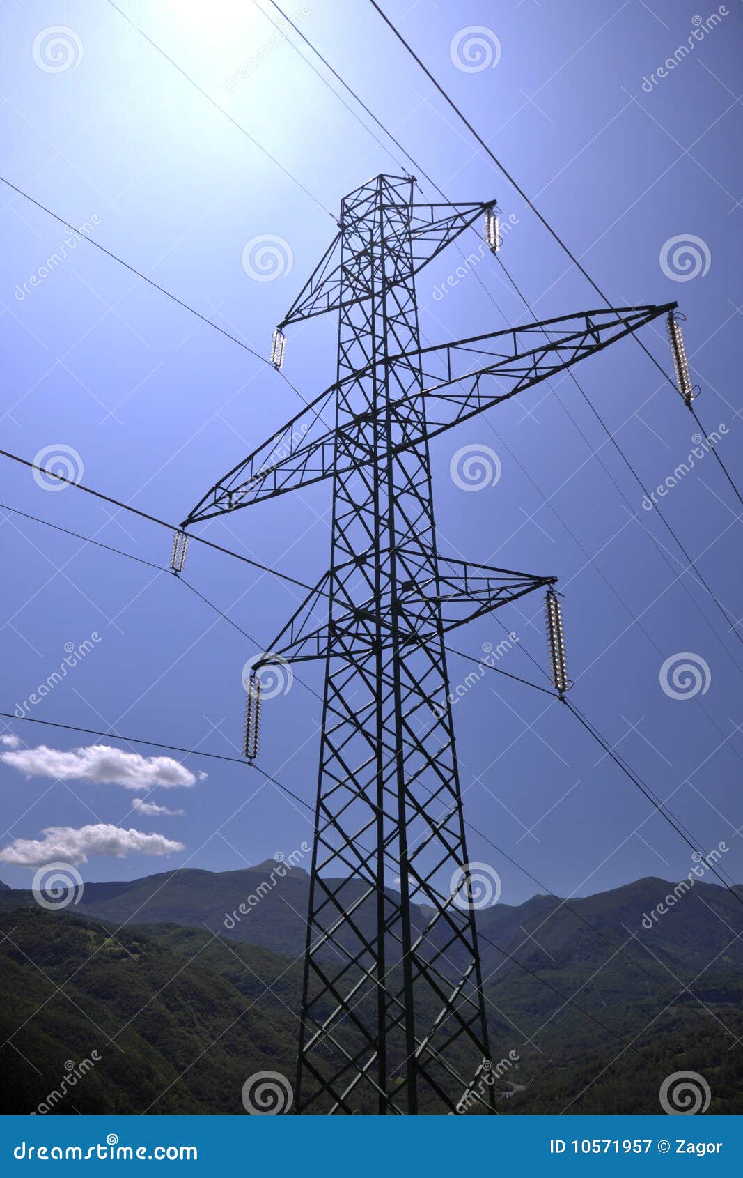Power line stock image. Image of natural, high, distribution - 10571957
