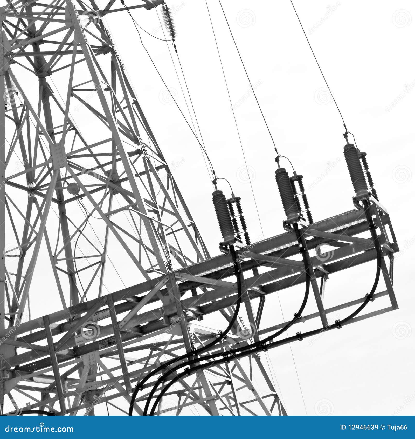 Power line stock image. Image of built, field, square - 12946639