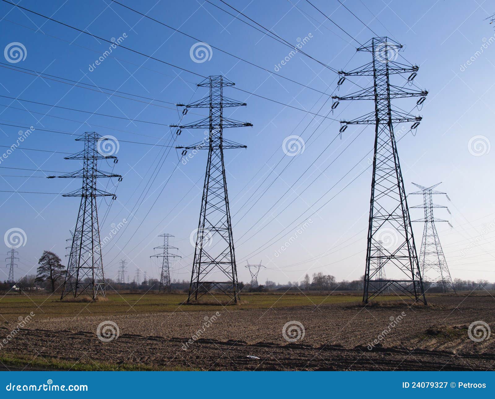 Power line stock image. Image of industry, voltage, volt - 24079327