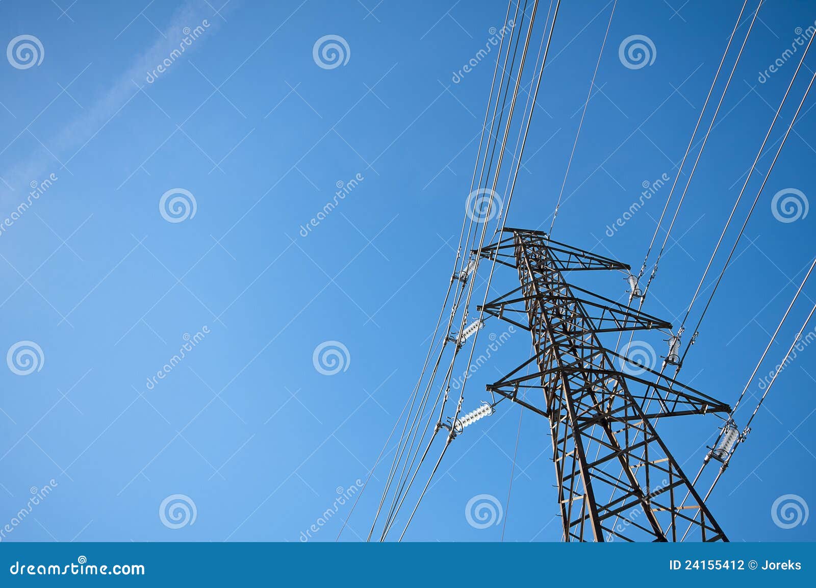 Power line stock photo. Image of factory, steel, cable - 24155412