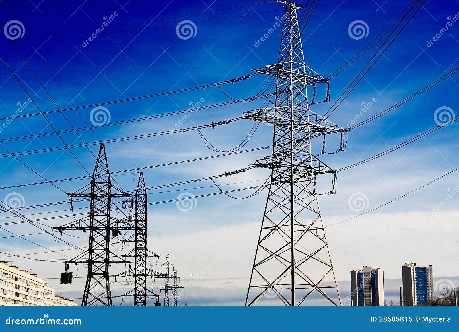 Power Line stock image. Image of metal, pilon, high, energy - 28505815