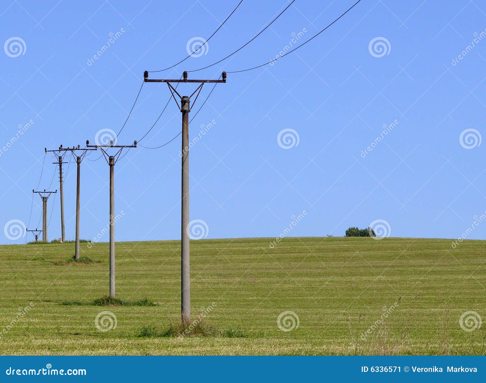 Power line stock image. Image of high, tower, transmission - 6336571