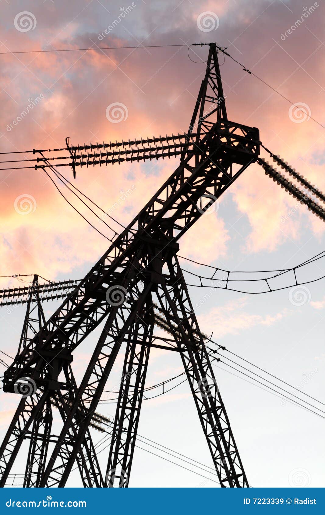 Power line stock image. Image of capacitance, fuel, communications ...