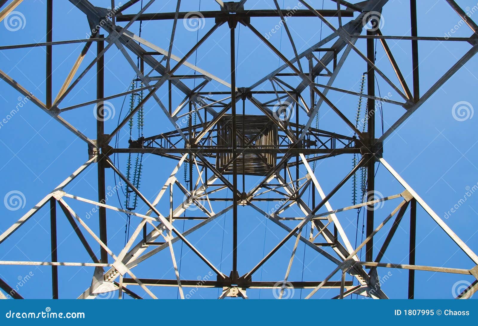 Power line below view stock image. Image of electricity - 1807995